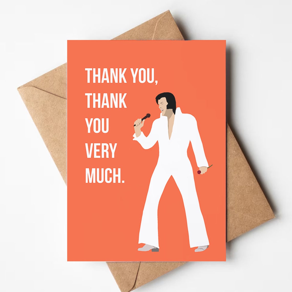Elvis Presley Thank You Card: Music Greeting Card - Etsy UK