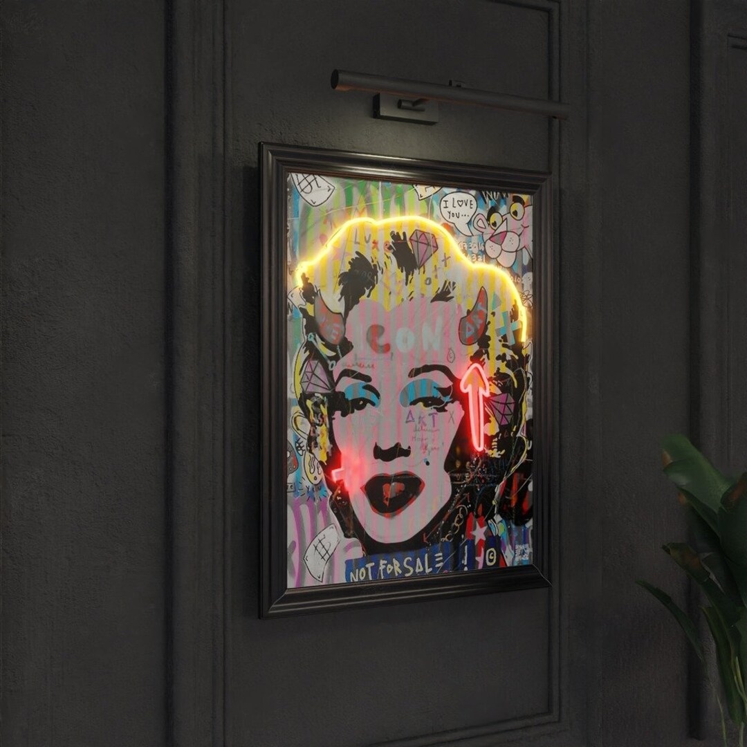 Monroe Neon Painting Art Neon Sign Art Neon Sign Bedroom - Etsy