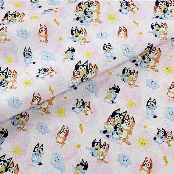 Bluey Fabric Bluey Family Dog Cartoon Fabric Cotton Fabric by - Etsy UK