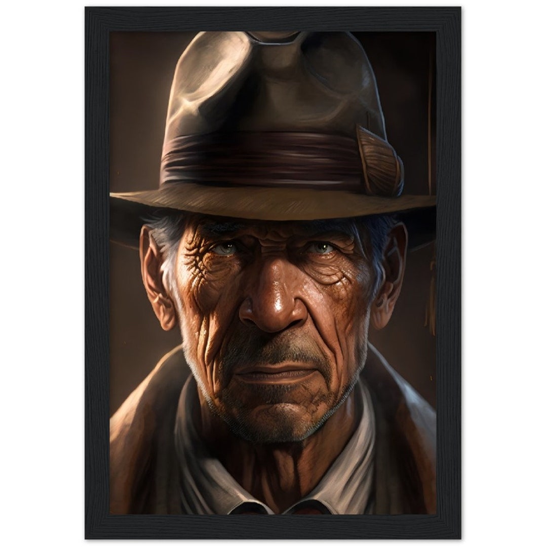 The Legendary Old Man in a Fedora Poster A Timeless Piece of Wall Art ...