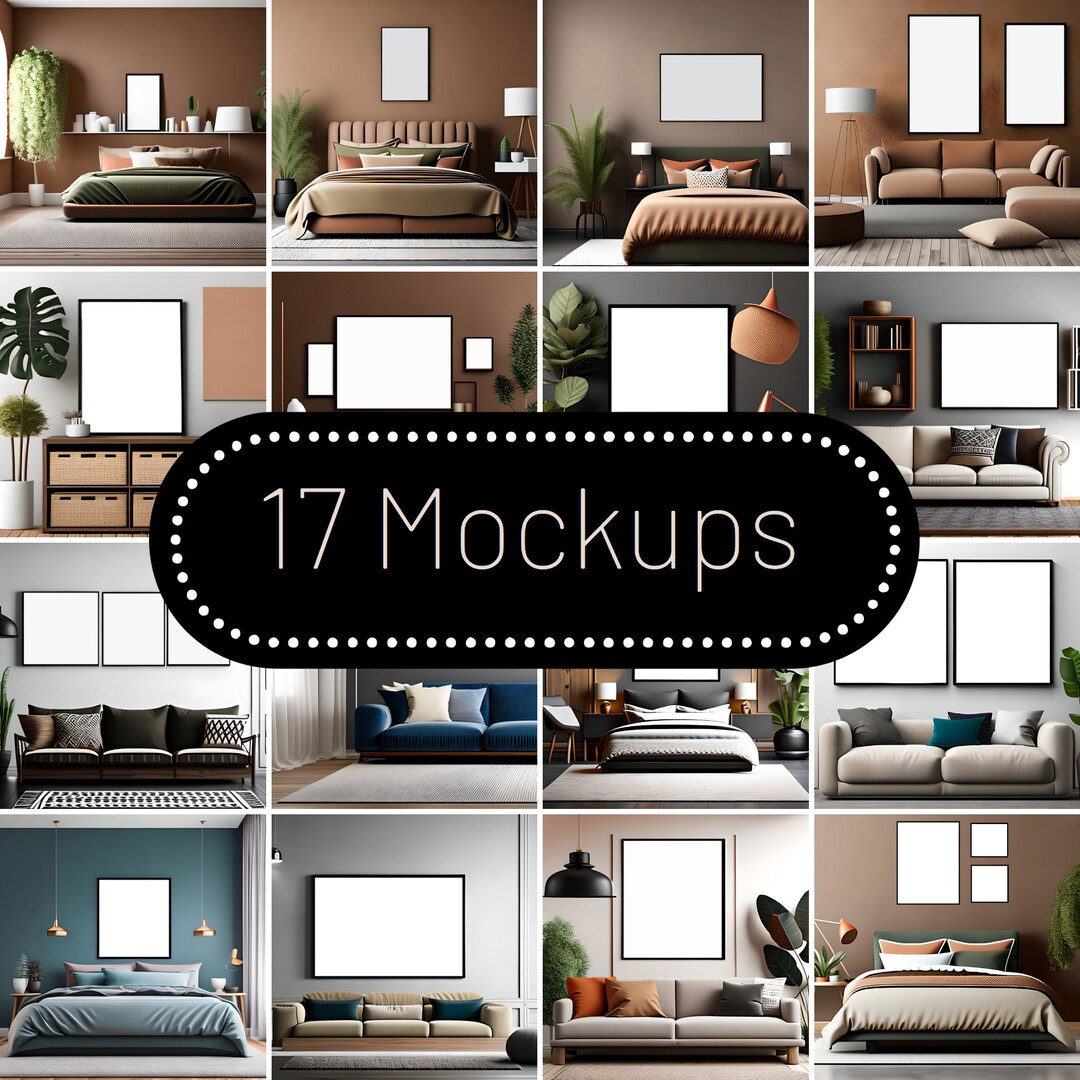 Living Room Mockup Bedroom Mockup Contemporary Mockup Frame Mockup Cosy ...