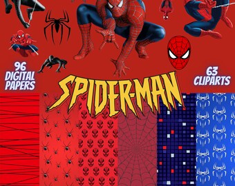 Spiderman Digital Papers - Etsy
