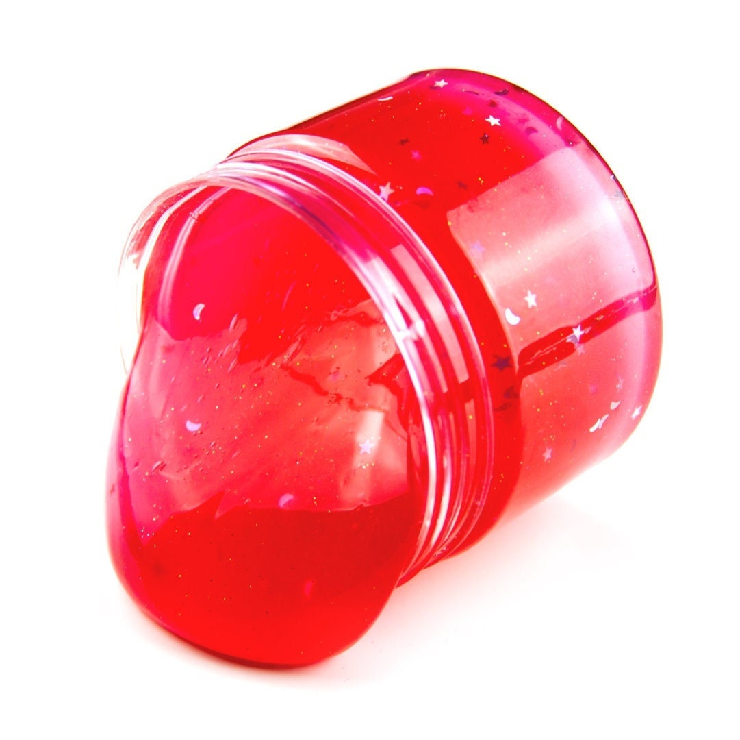 Starberry Slime Red Clear Slime With Glitter Strawberry - Etsy UK