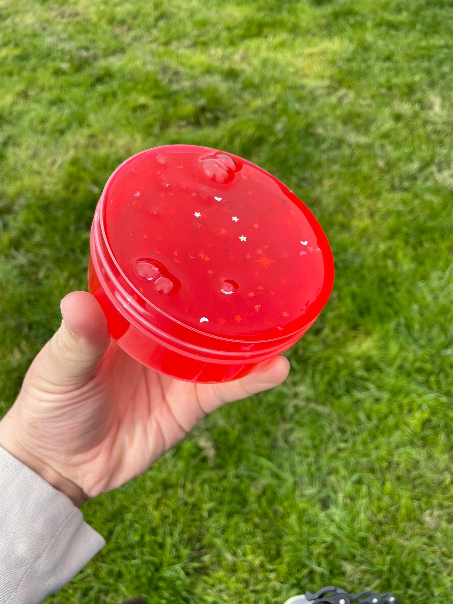 Starberry Slime Red Clear Slime With Glitter Strawberry - Etsy UK