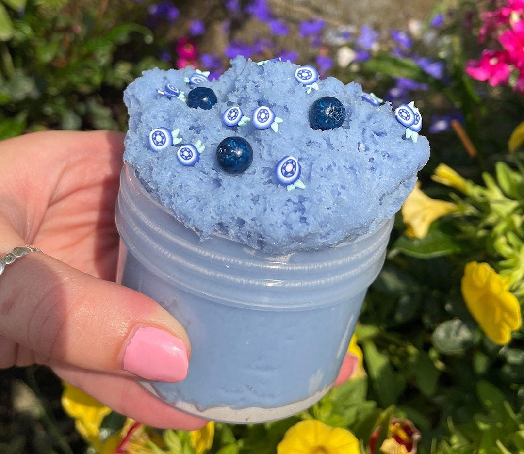 Blueberry Clouds Slime Fluffy Cloud Slime Blueberry Scented Soft Slime ...
