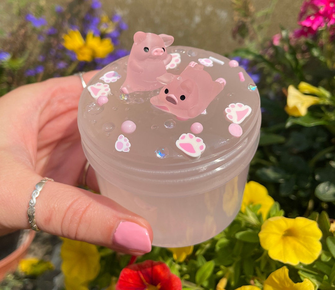 Zen Piglet Slime - Crunchy Pink Jelly Slime, Perfect for Aromatheraphy ...