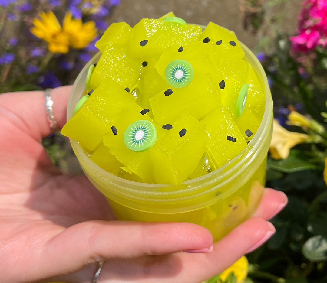 Kiwi Burst Jelly Cube Slime - Crunchy Asmr Slime, Kiwi Scented, Uk ...