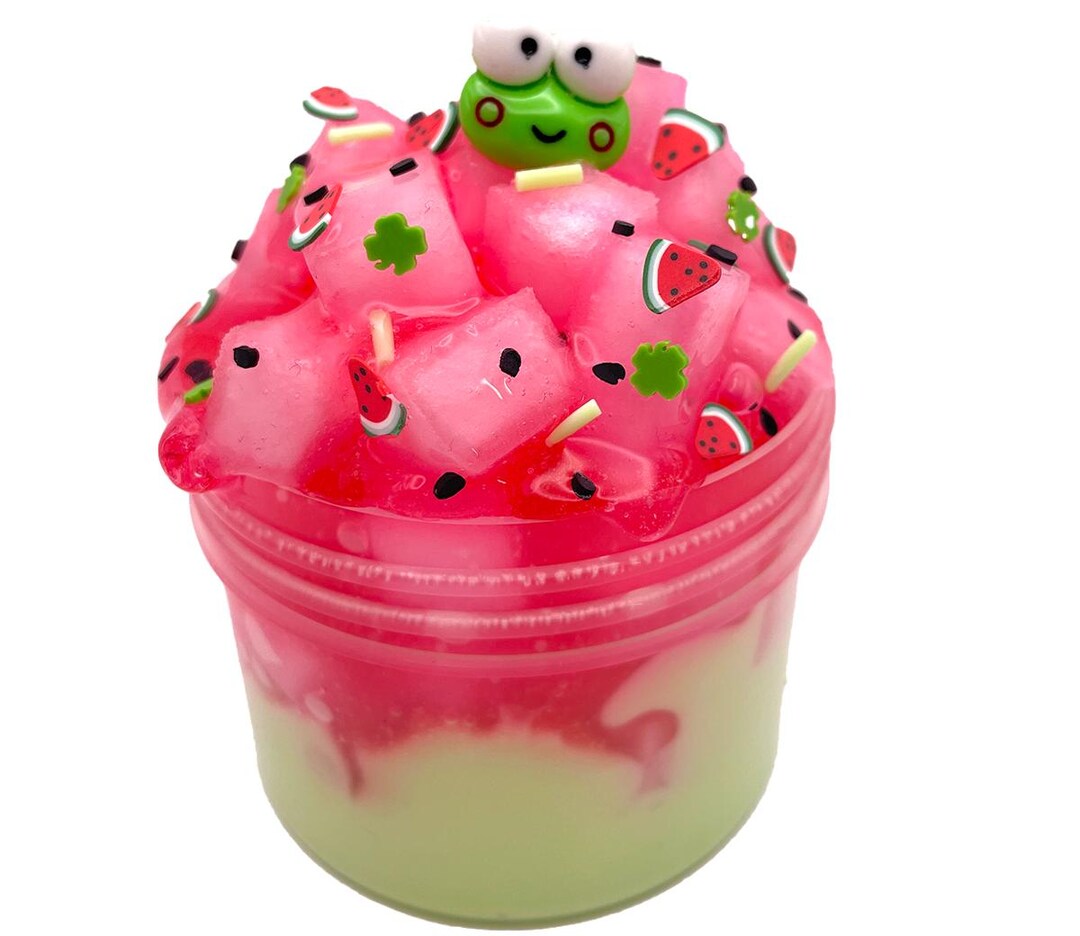 Frogmelon Jelly Cube Slime - Fluffy Asmr Slime, Fun Toy Uk Seller ...