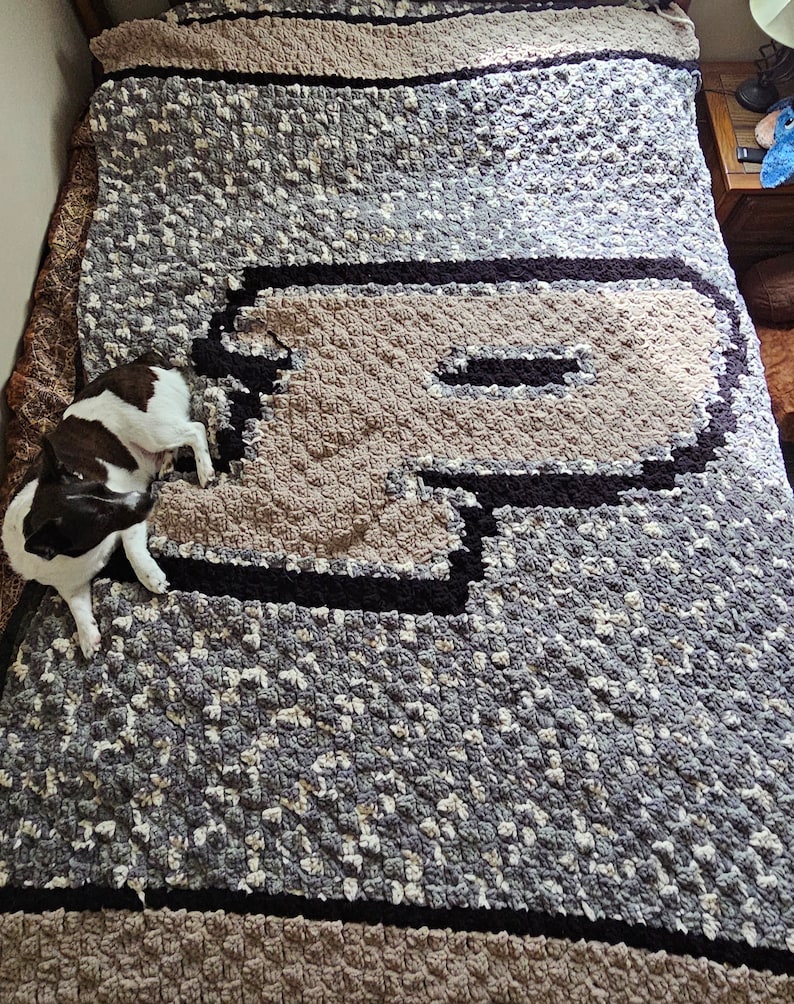 Bulky Crochet Purdue Blanket PATTERN - Etsy