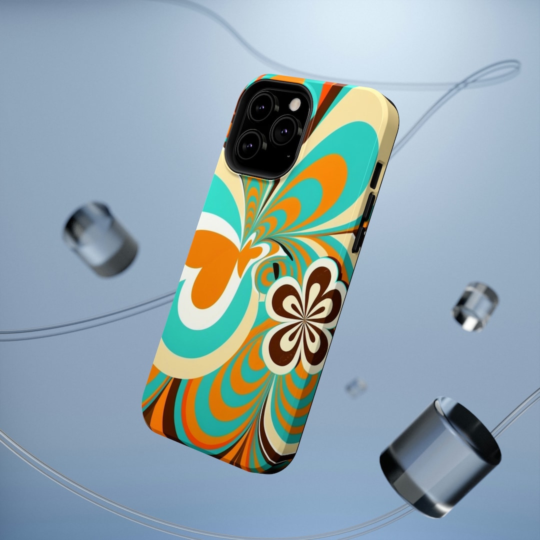 Retro Groovy Phone Case,hippie Pattern Phone Cover,retro Colors Phone ...