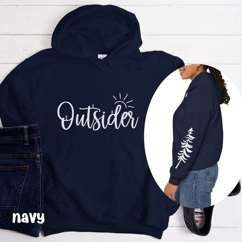 Pine Tree Sweatshirt,outsider Sweatshirt,evergreen Trees,forest ...