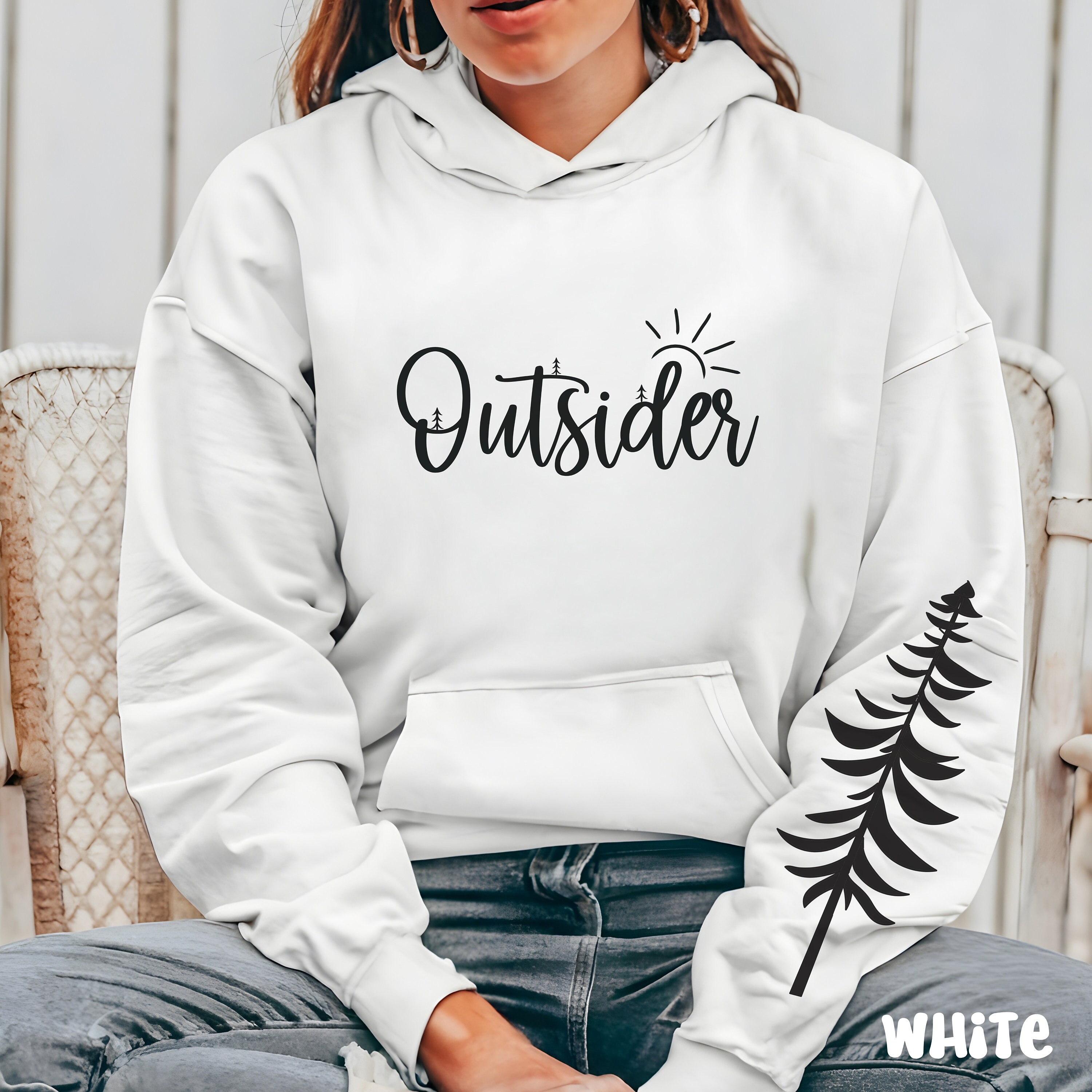 Pine Tree Sweatshirt,outsider Sweatshirt,evergreen Trees,forest ...