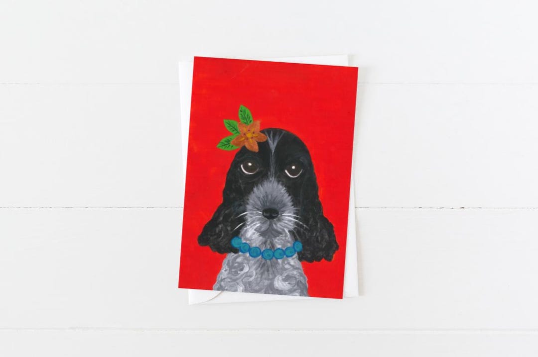 Cocker Spaniel Greetings Card, Pet Greetings Card, Dog Greetings Card ...
