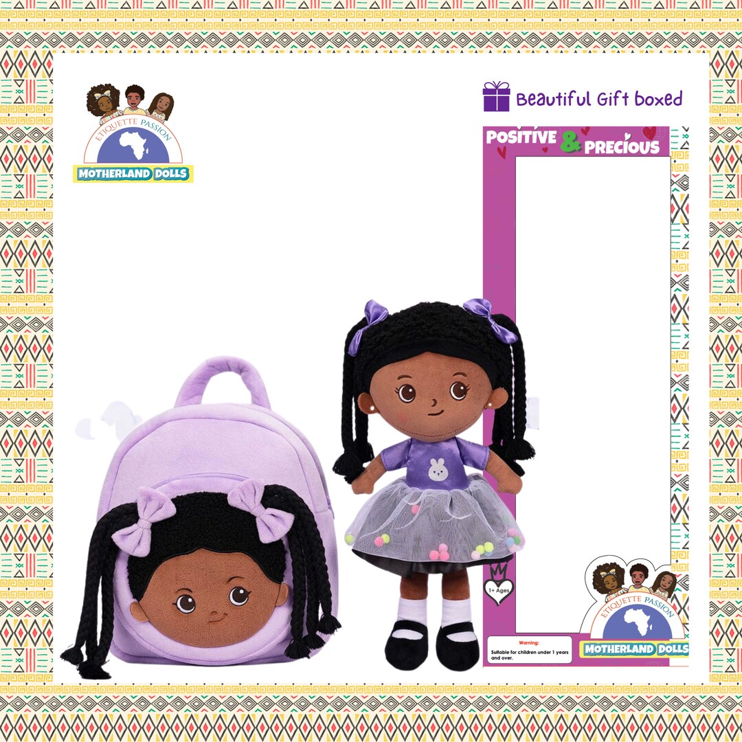 GIFT BOXED Afro Doll, Rag Doll, Biracial Doll, Black Baby Doll ...