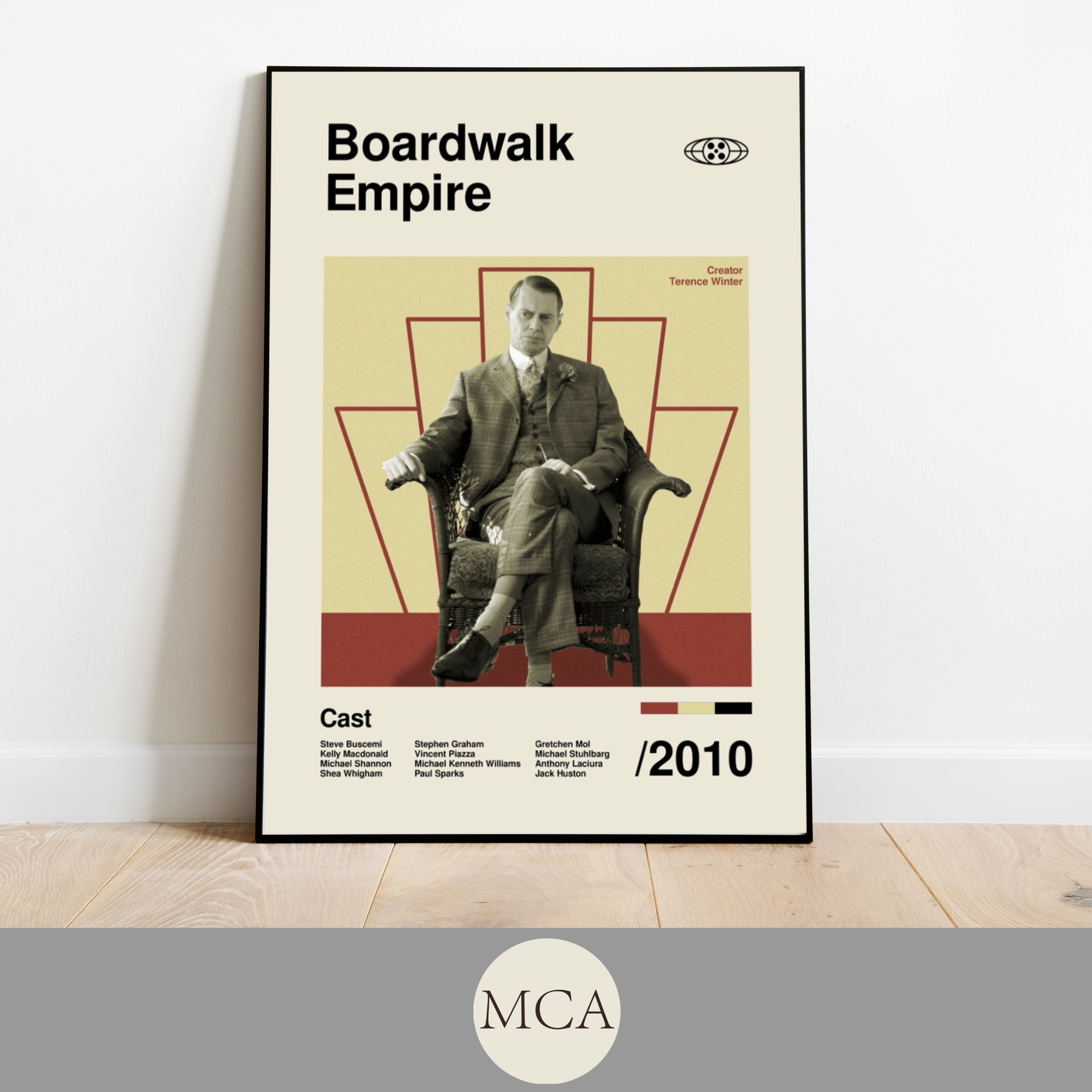 Boardwalk Empire Mid-century Art Poster Film Wall Art Minimalist Movie ...