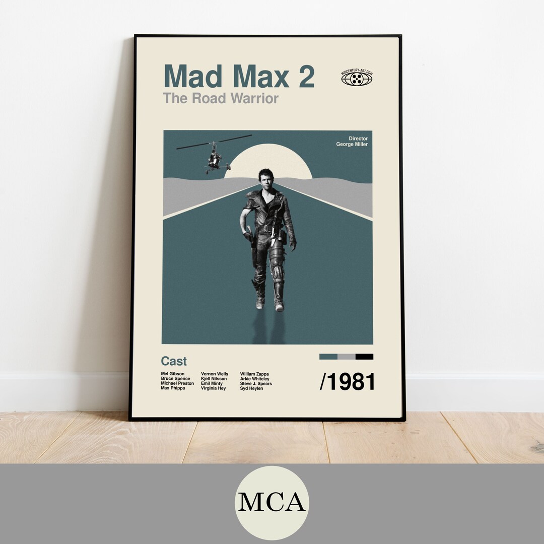 Mad Max Poster Film Wall Art Minimalist Movie Posters - Etsy
