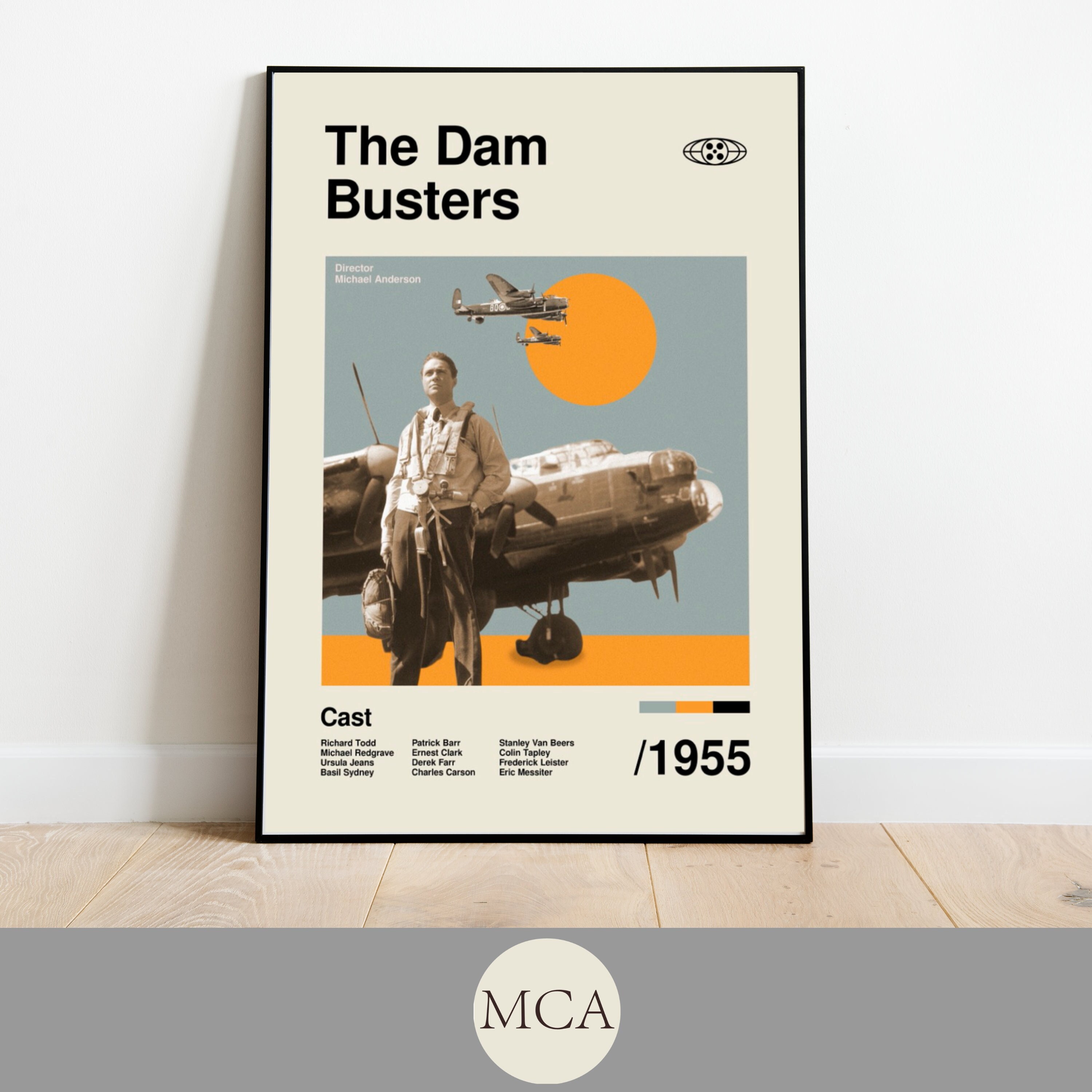 The Dam Busters Mid-century Art Poster Film Wall Art - Etsy
