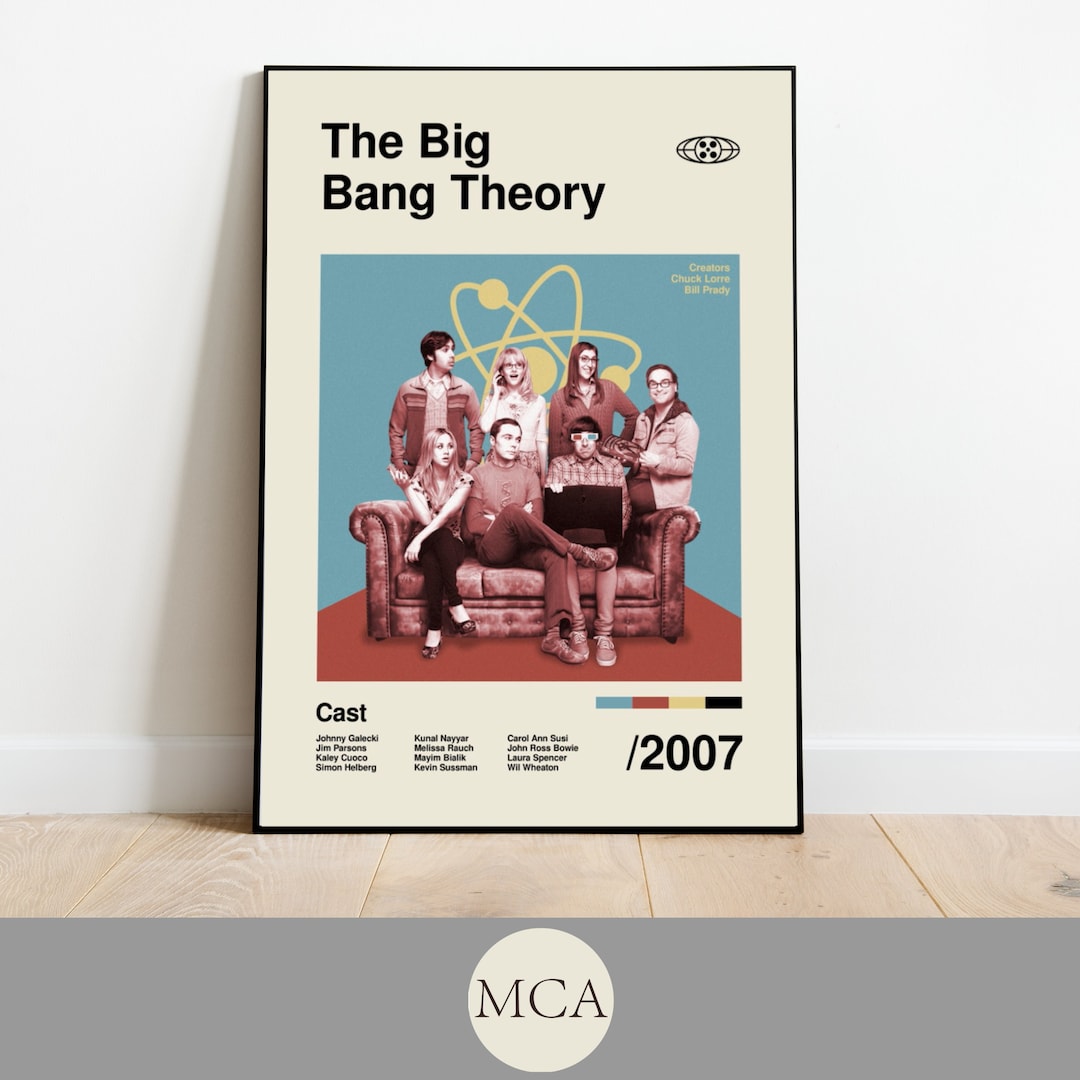 The Big Bang Theory Mid-century Art Poster Film Wall Art Minimalist ...