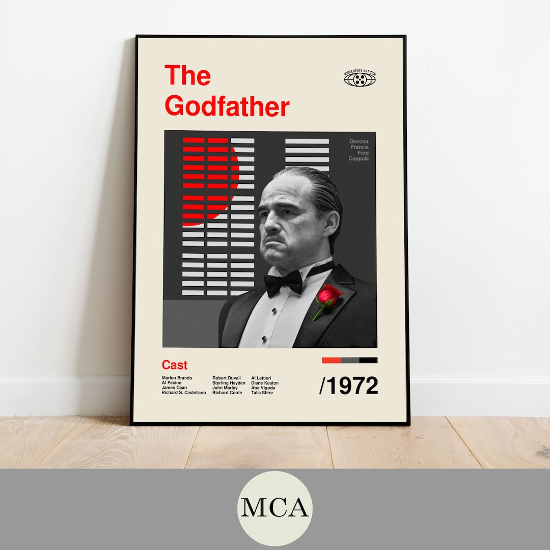 The Godfather Poster Film Wall Art Minimalist Movie Posters - Etsy
