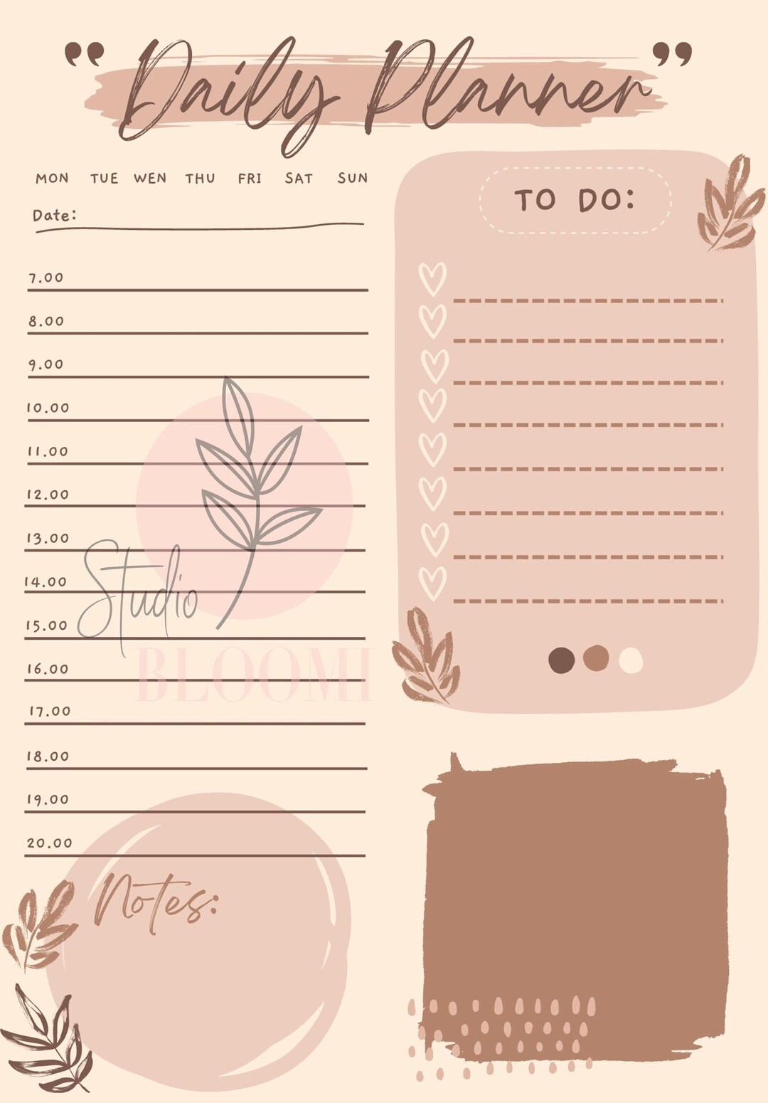 Daily Planner - Etsy