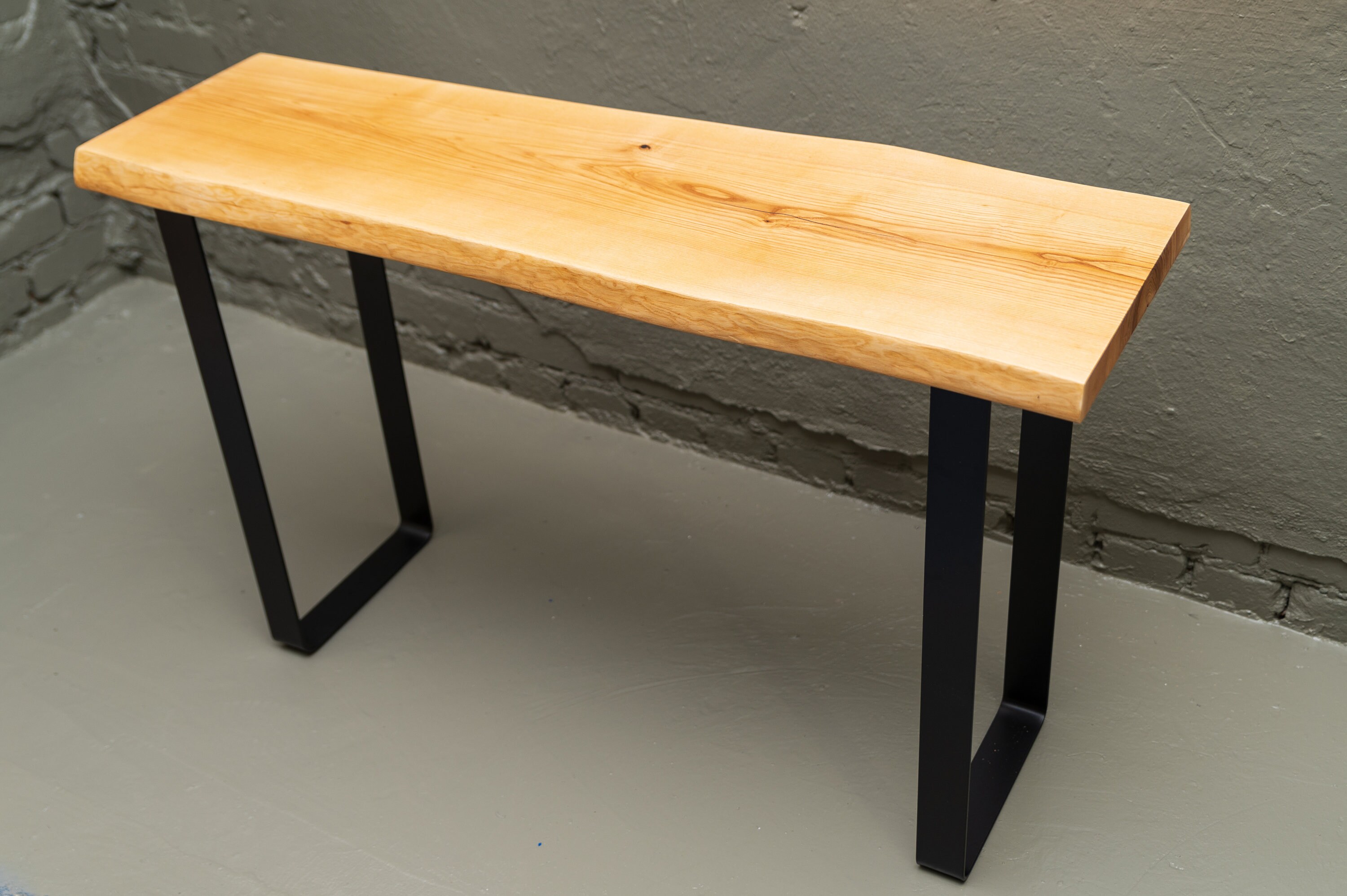 Live Edge Solid Entryway Console Table, Console Table Wood, Hall Table ...