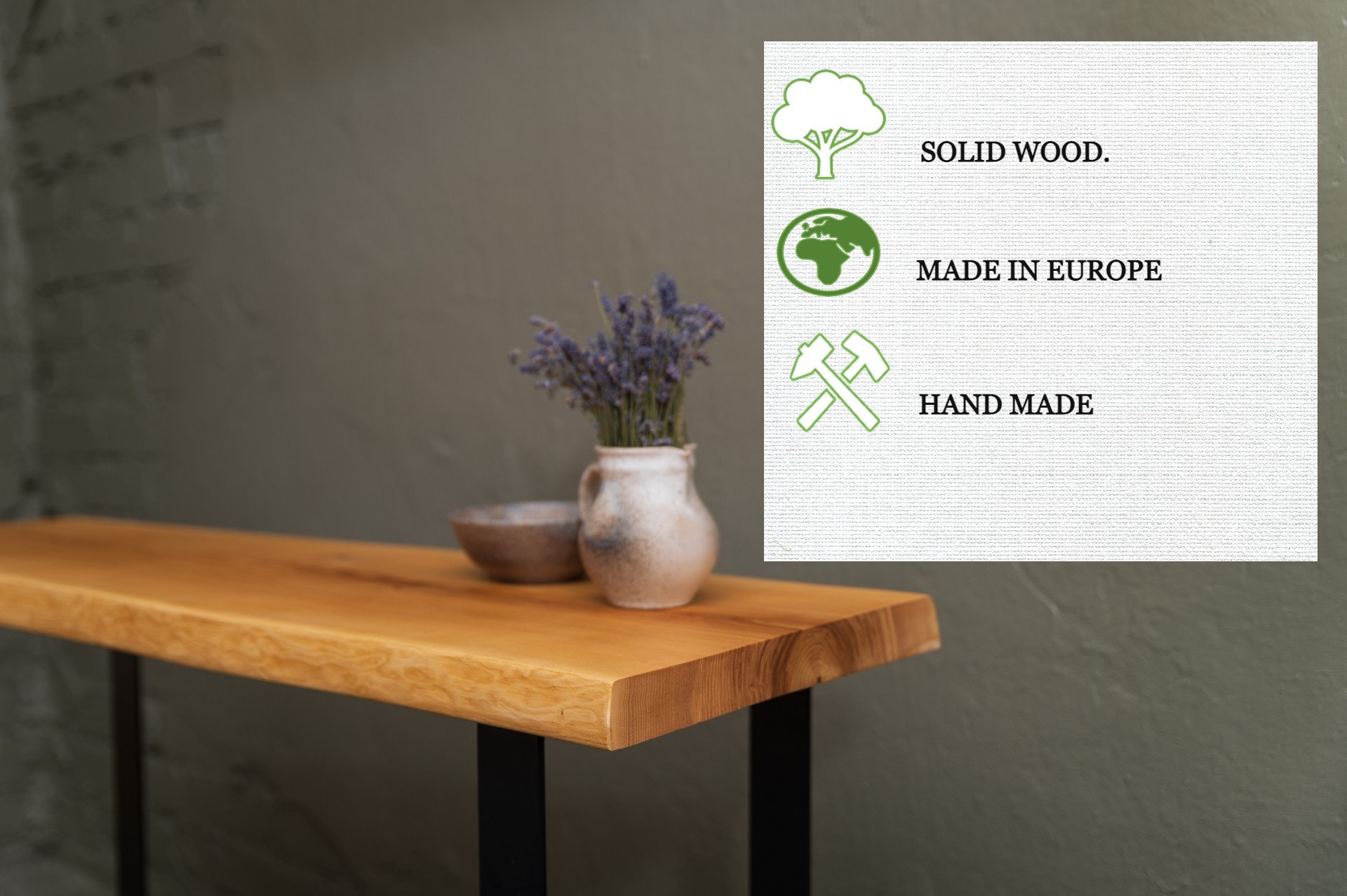 Live Edge Solid Entryway Console Table, Console Table Wood, Hall Table ...