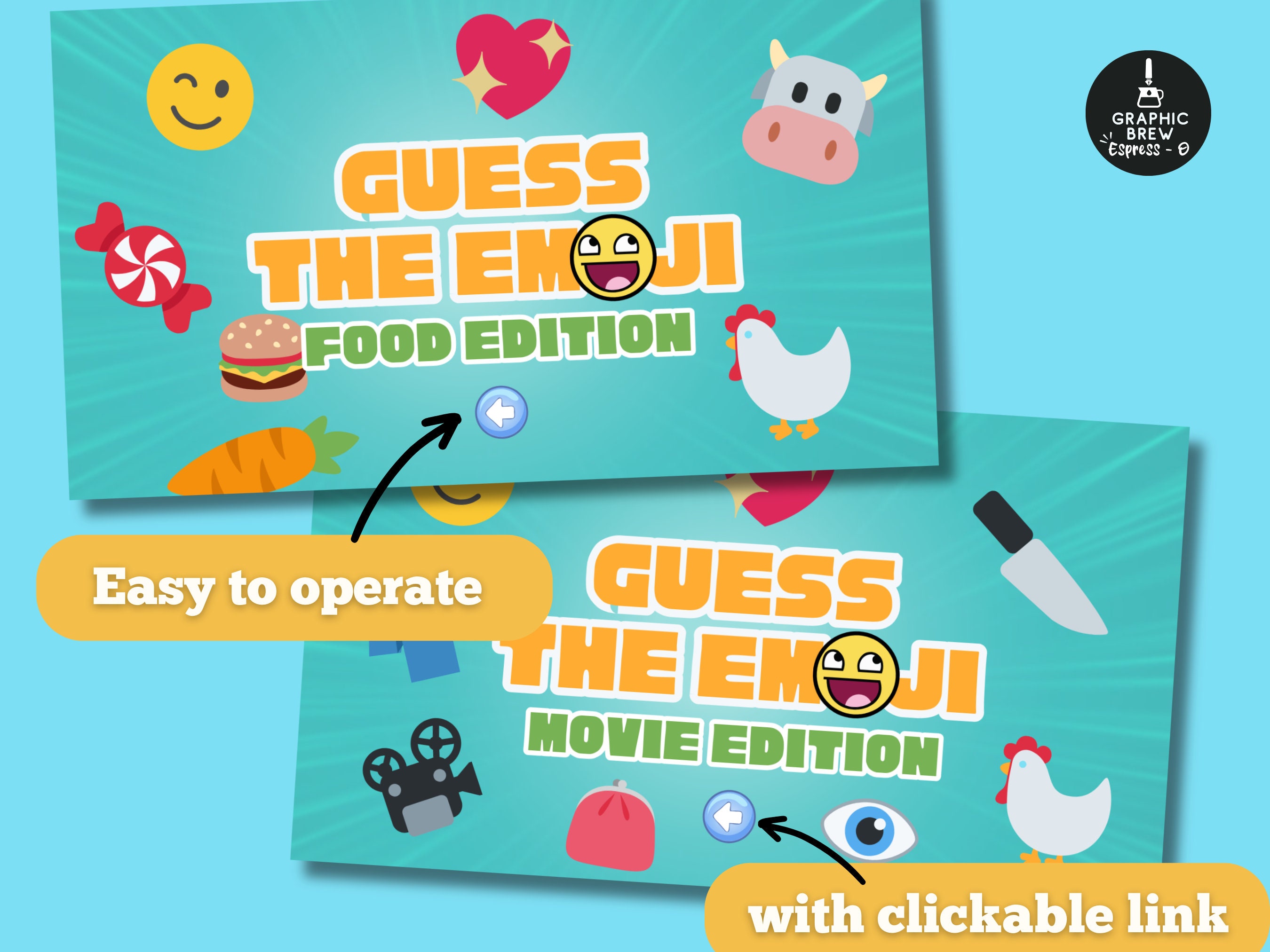 Guess the Emoji Game: 50 Rounds Virtual Party (canva Presentation) - Etsy