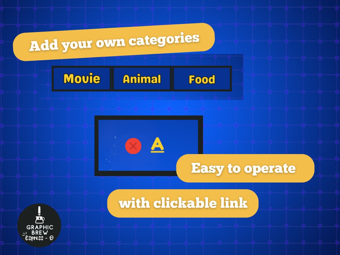 Jeopardy Canva Template for Remote Games, Ice Breaker Games, Team ...