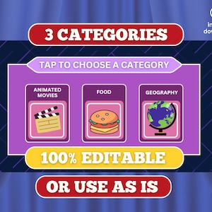 Trivia Time Game: Editable Canva Template for Game Night (PDF) - Etsy