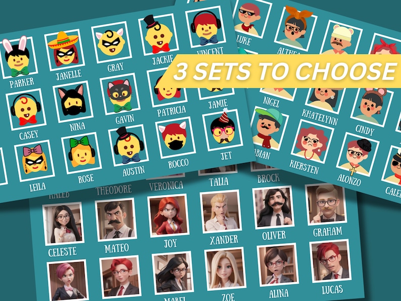 Guess Who Canva Game Template - Etsy