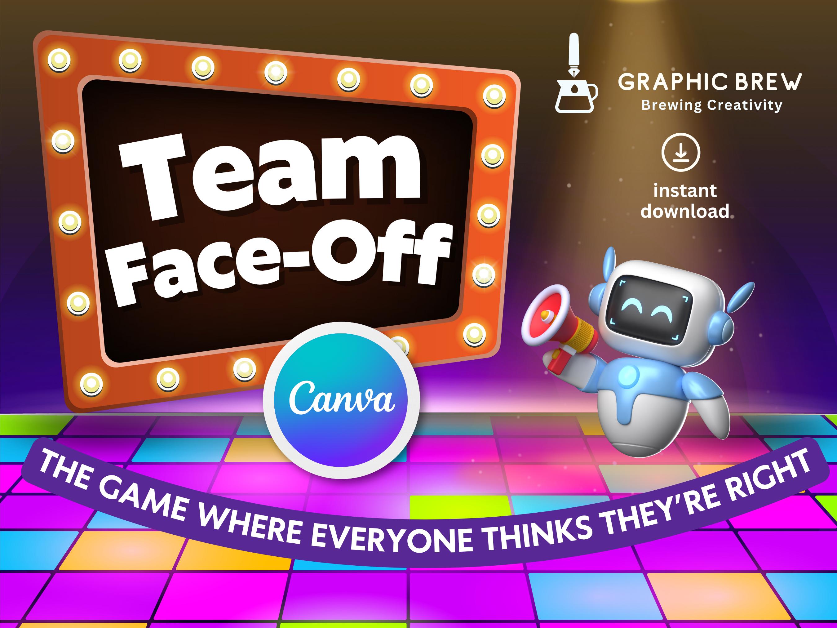 Team Face-off Game Template: Editable Icebreaker Quiz With Scoreboard ...