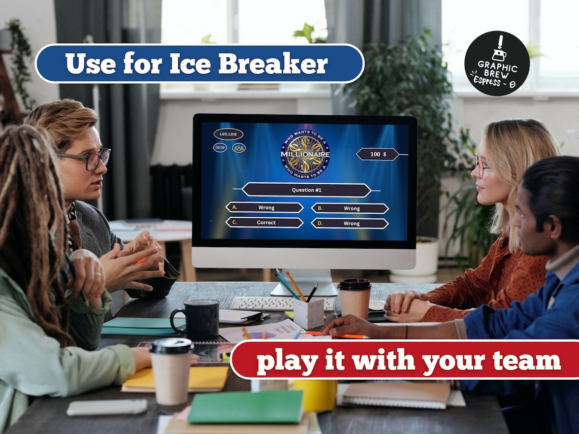 Canva Editable Who Wants to Be a Millionaire Game - Perfect for Virtual ...