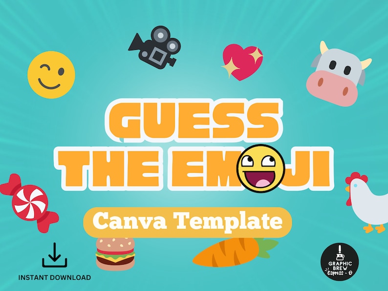 Guess the Emoji Game: 50 Rounds Virtual Party (canva Presentation) - Etsy