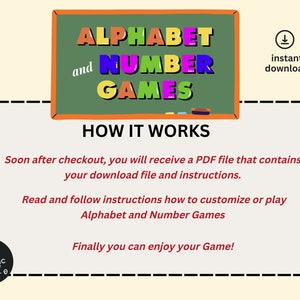 Alphabet and Number Game Canva Template, Printable Preschool Activities ...