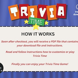 Trivia Time Game: Editable Canva Template for Game Night (PDF) - Etsy