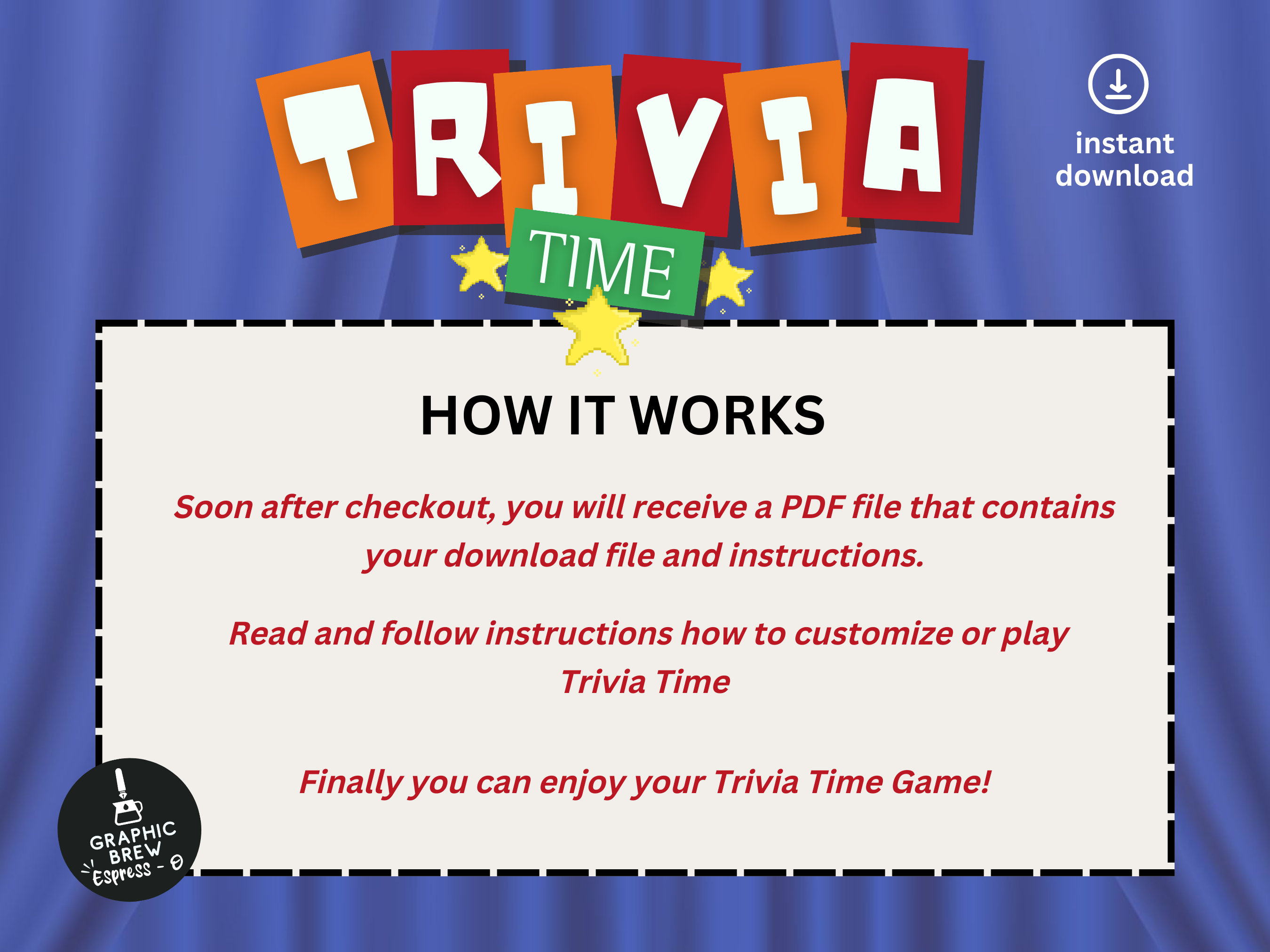 Trivia Time Game: Editable Canva Template for Game Night (PDF) - Etsy