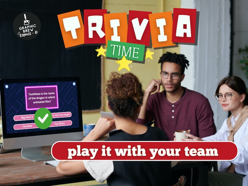 Trivia Time Game: Editable Canva Template for Game Night (PDF) - Etsy