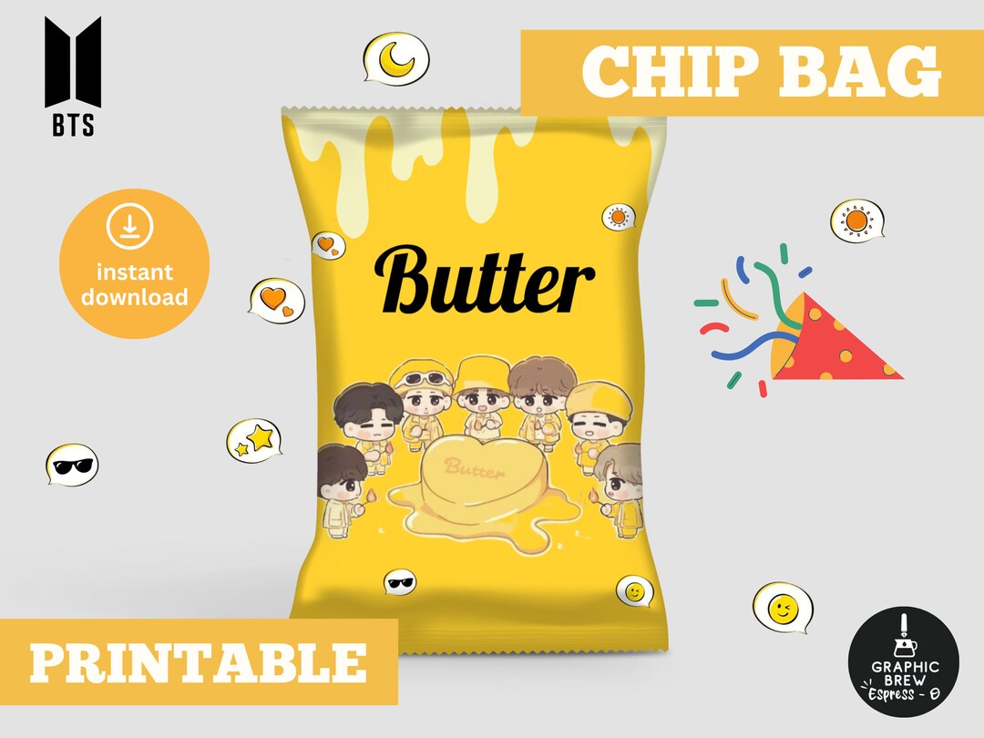 BTS Chip Bag BTS Butter Butter Collections Party Packs - Etsy