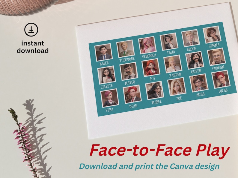 Guess Who Canva Game Template - Etsy