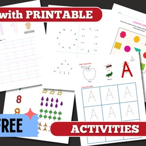 Alphabet and Number Game Canva Template, Printable Preschool Activities ...