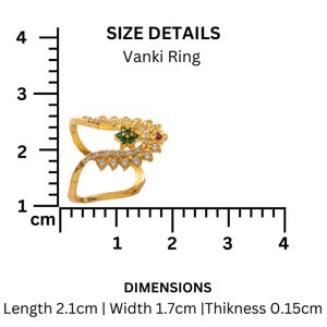 Gold Plated CZ Vanki Ring Set: Indian Wedding Jewelry - Etsy