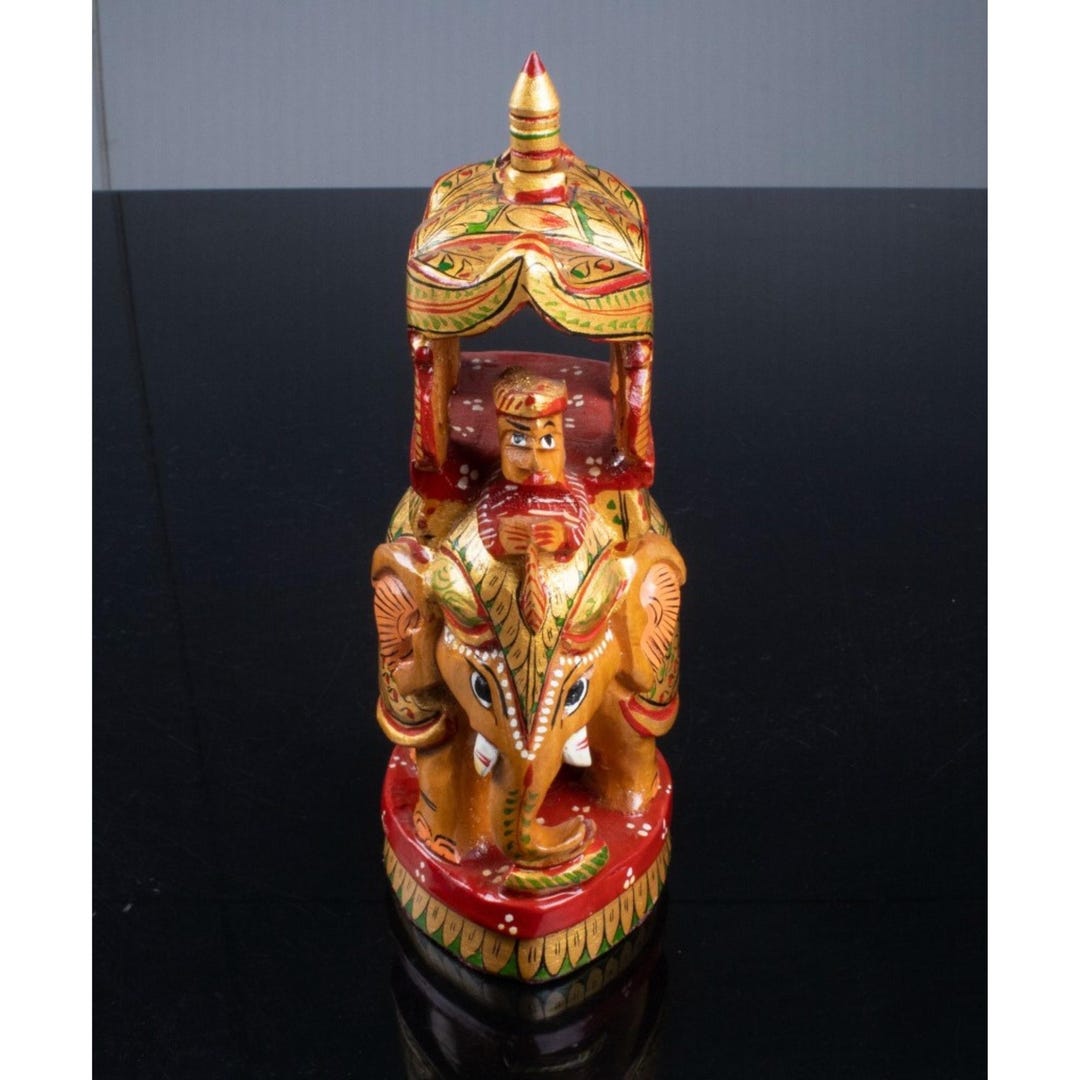 Wooden Elephant Ambabari, Elephant Safari, Indian Elephant, Vintage ...