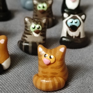 Orange Cat Pin, Polymer Clay Cat Pin, Cat Lovers Present, Miniature ...