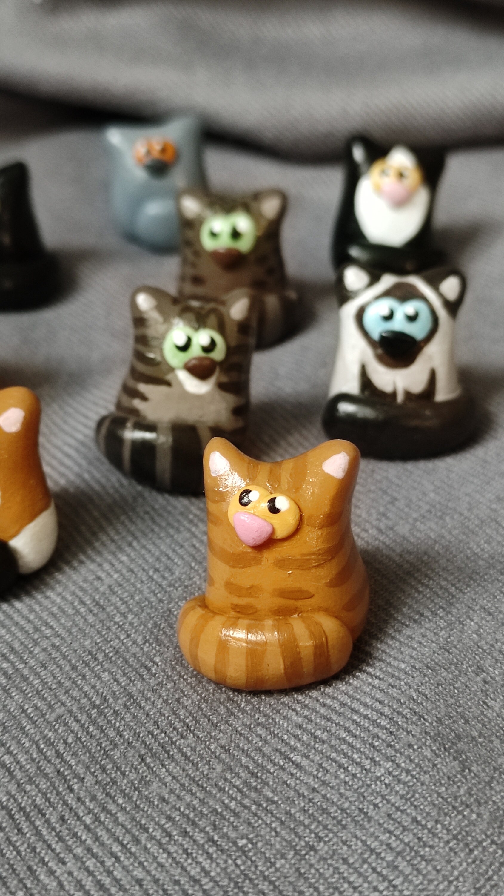 Orange Cat Pin, Polymer Clay Cat Pin, Cat Lovers Present, Miniature ...