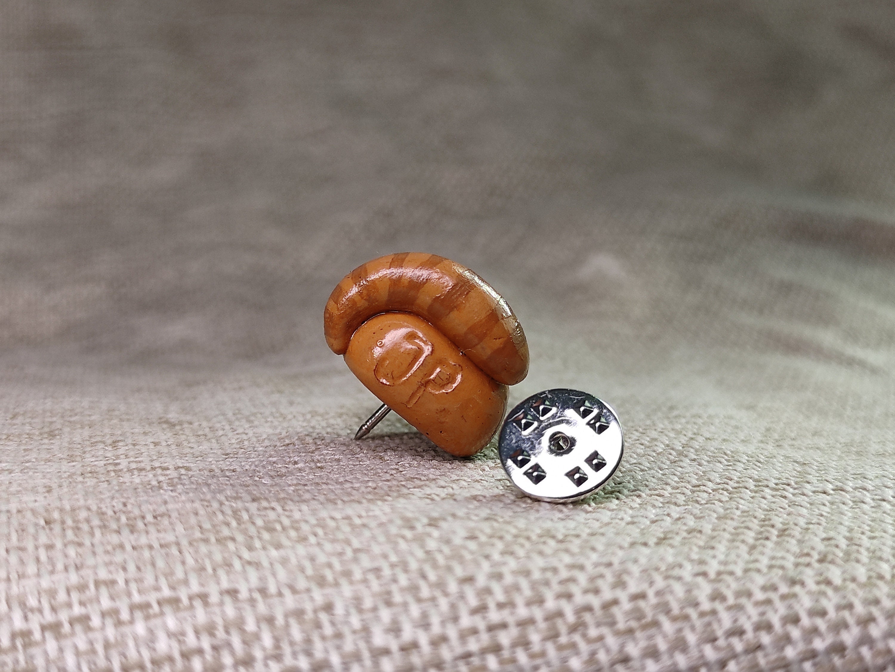 Orange Cat Pin, Polymer Clay Cat Pin, Cat Lovers Present, Miniature ...