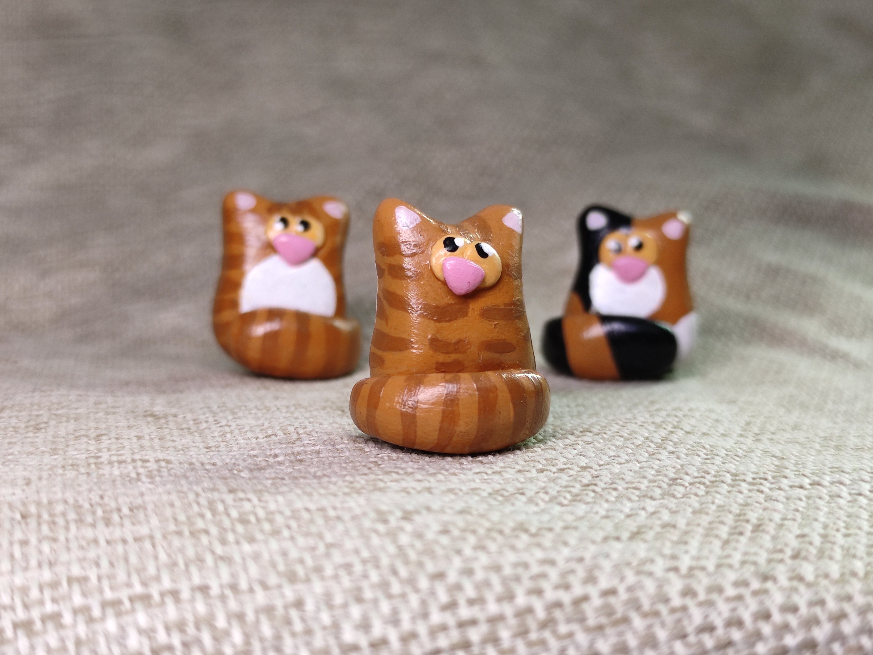 Orange Cat Pin, Polymer Clay Cat Pin, Cat Lovers Present, Miniature ...