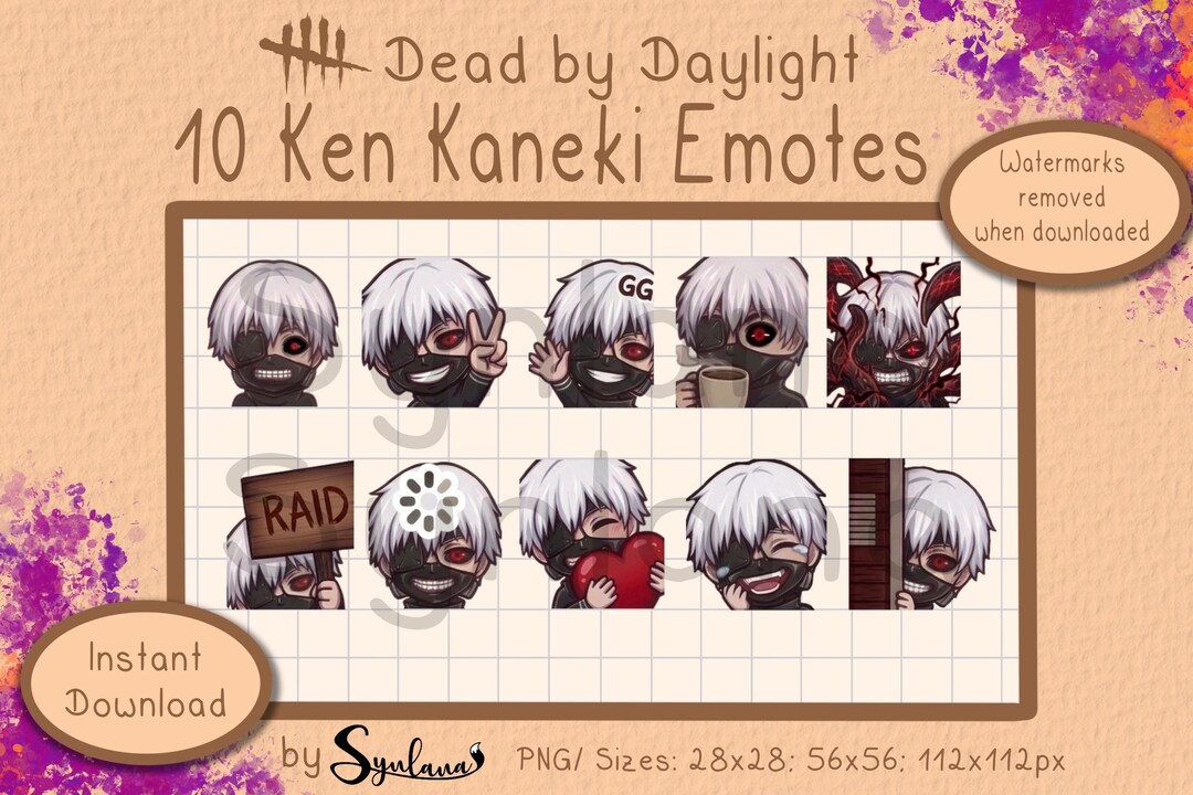 10x Ken Kaneki Tokyo Ghoul Emotes | Dead by Daylight Style | Twitch ...