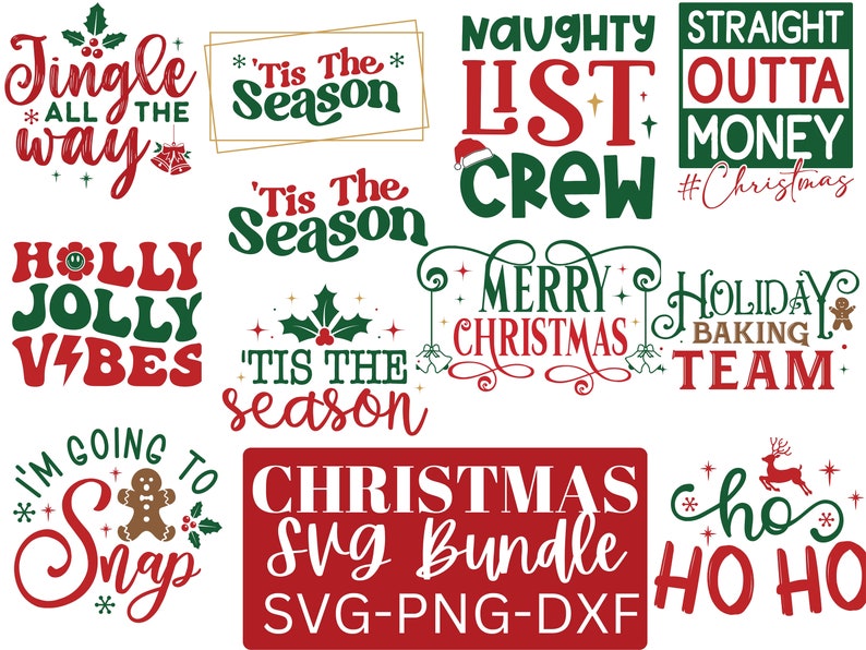 Christmas SVG Bundle / Funny Christmas SVG / Cut File / Cricut / Clip ...