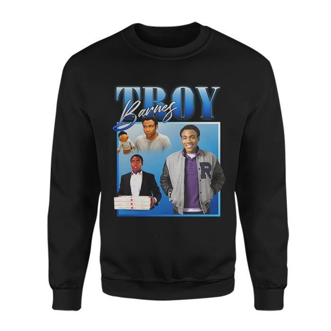 TROY BARNES Sweatshirt, Donald Glover Sweater, Troy Barnes Pizza Box ...