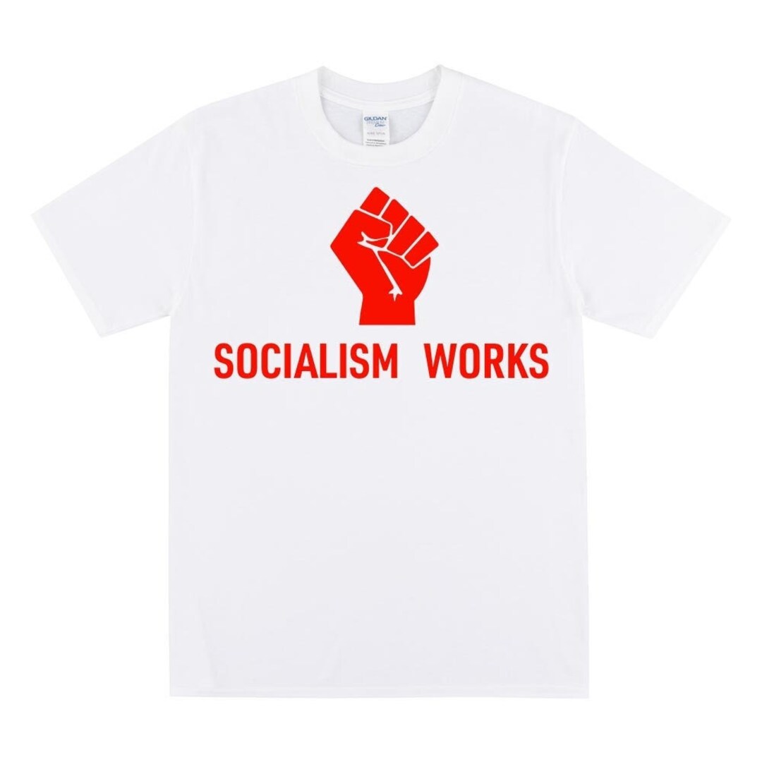 SOCIALISM WORKS Tshirt, Vintage 70s Style T- Shirts, Marxism Symbolism ...